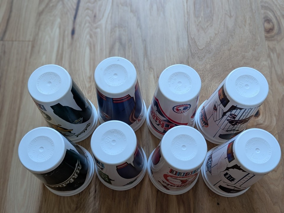 Lot Of 8 Vintage ICEE Baseball Cups, Phillies, A’s, Braves, Cardinals ...