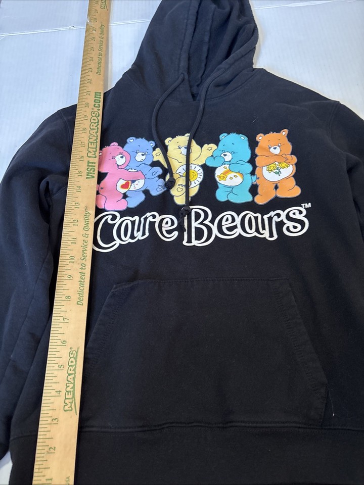 Womens Black Care Bears Hoodie Sweatshirt Friend Wish Cheer Grumpy Bear ...