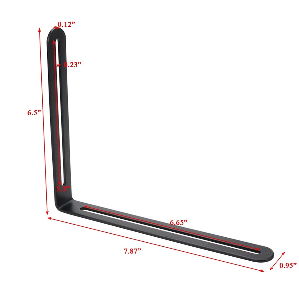 2 Pcs Slotted L Corner Brace Stainless Steel Reinforced Corner Brackets ...