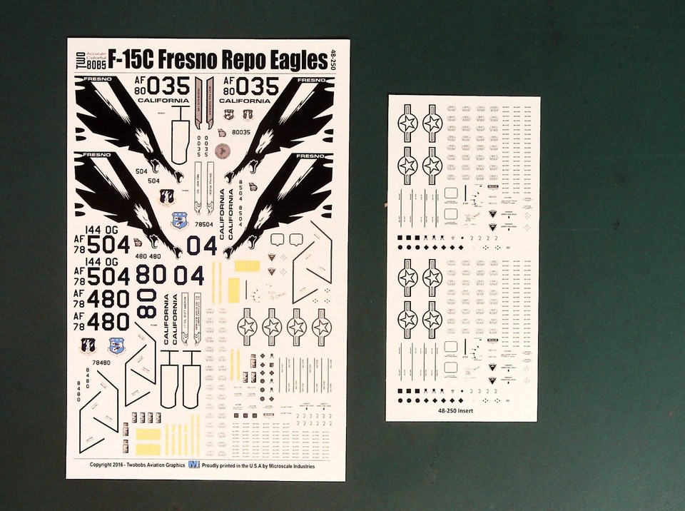 Two Bobs Decals 1/48 48250: F-15C Fresno Repo Eagles | eBay UK