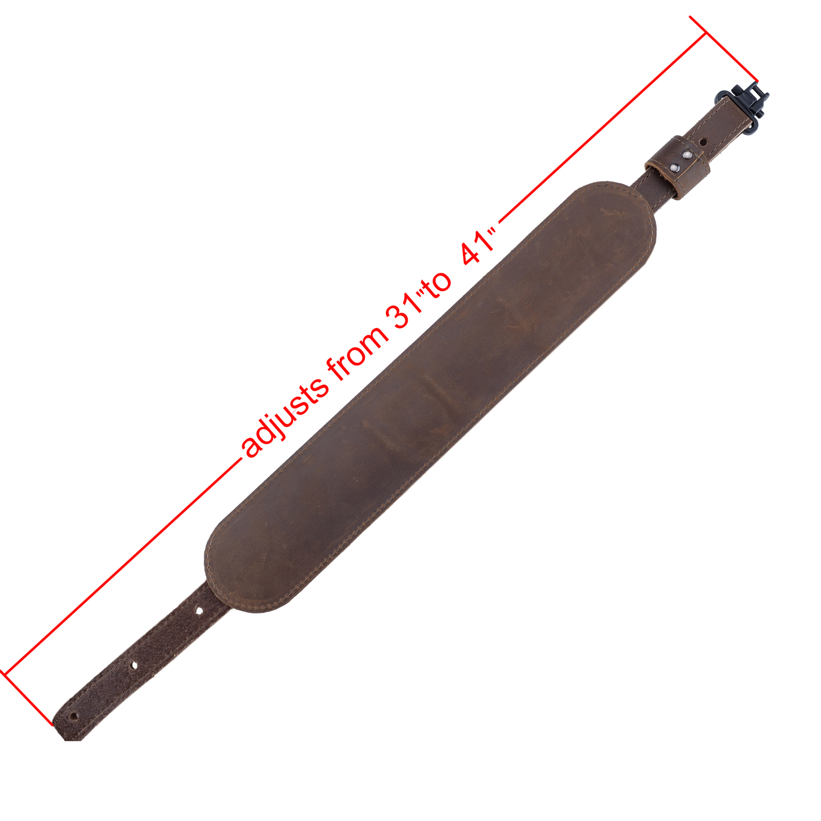 Crazy Horse Brown Rifle Gun Sling with Mil-Spec Swivels Buffalo Hide ...