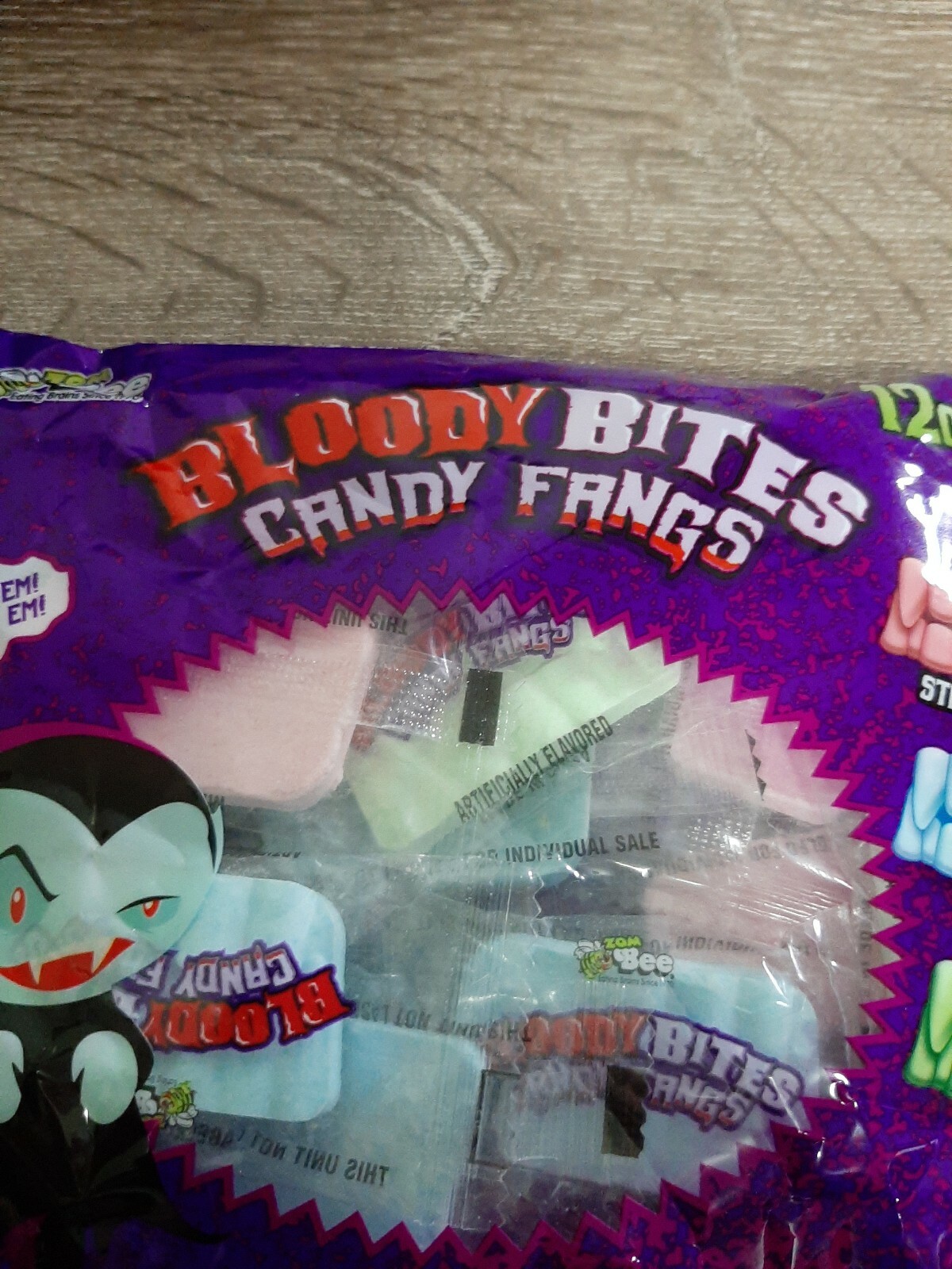 BLOODY BITES CANDY Fangs. LOT OF 2 12 CT. Bags-Brand New-SHIPS N 24 ...