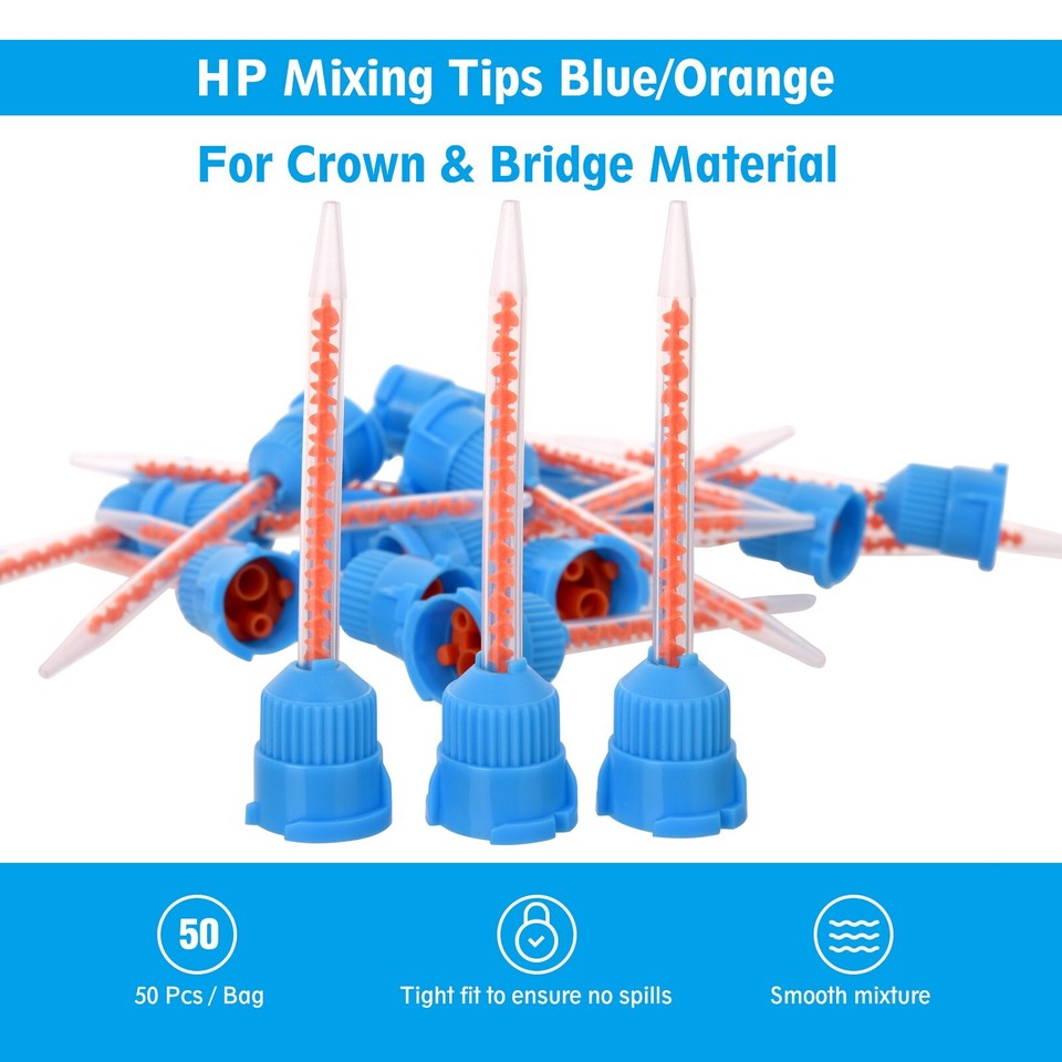 OneMed Dental Mixing Tips for Impression Temp Crowns Material (10:1 ...