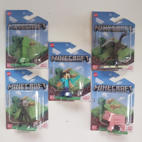 New Minecraft Mattel Micro Collection Toy Mini Figures Set Of 5 Mojang ...