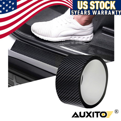 Car Door Protector Sill Scuff Cover Sticker Antiscratch 5D CarbonFiber ...