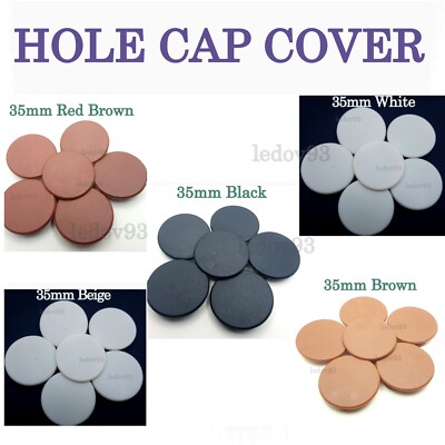 HINGE HOLE COVER CAPS PLASTIC KITCHEN CABINET CUPBOARD DOOR BLANKING ...