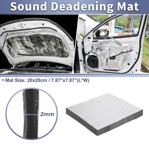 10Pcs 80mil 2mm 0.54sqft Car Sound Deadener Mat Butyl Rubber Damping 7. ...
