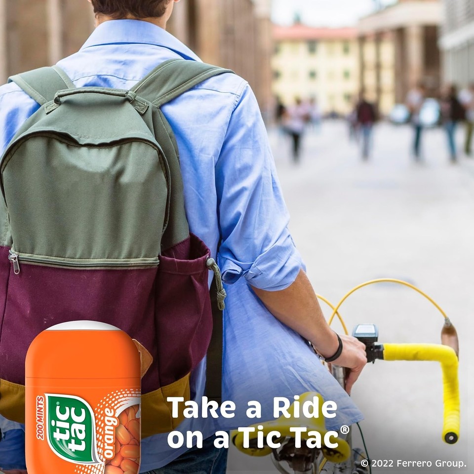 Tic Tac Orange Flavored Mints 8 Count, On-The-Go Refreshment 3.4 Oz ...
