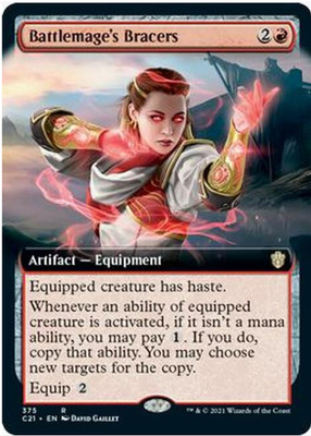 MTG Battlemage's Bracers (Extended Art) R #375 NM C21 Artifact ...