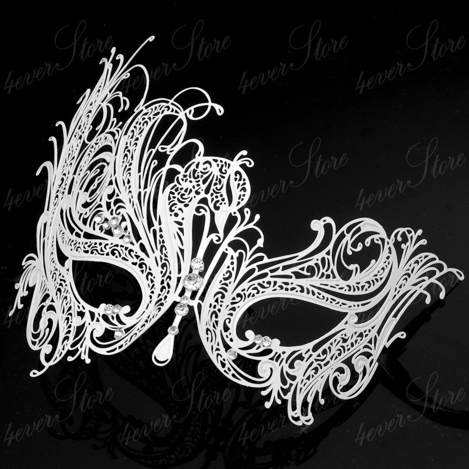Laser Cut Venetian Masquerade Mask for Women with Sparking Rhinestones ...