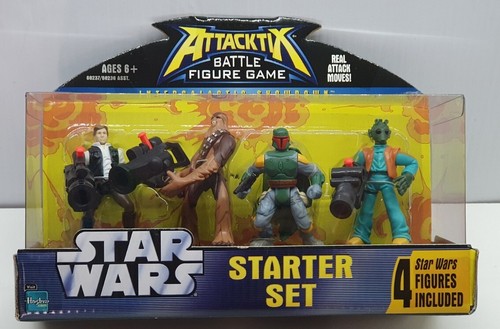 Attacktix Star Wars Battle Game 2006 NIB Starter Set Figure Fett Greedo ...