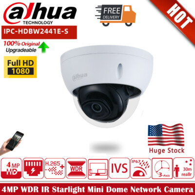 US DH 4MP Starlight IP Camera POE IPC-HDBW2441E-S-S2 Network Home ...