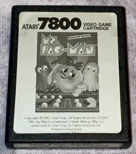 Ms Pac-Man (Atari 7800, 1987) Cart Only Nice Clean Labels | eBay