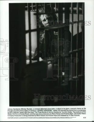 1989 Press Photo Actor Mickey Rourke in "Johnny Handsome" Movie ...