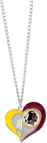 Washington REDSKINS NFL Swirl Heart Pendant Necklace | eBay