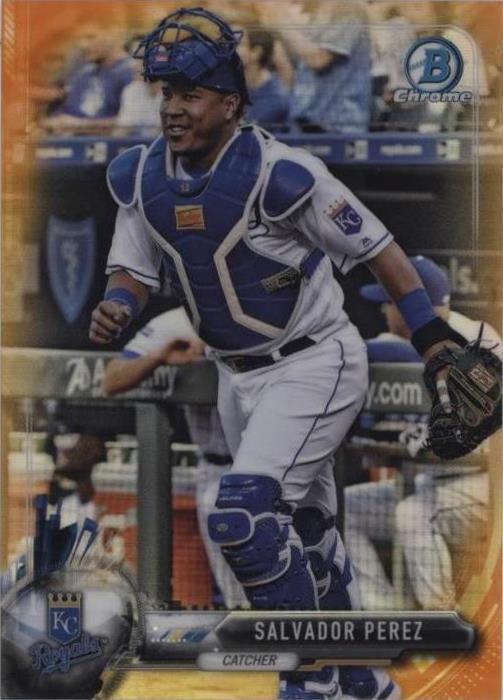 2017 Bowman Chrome - Salvador Perez #34 Orange Refractor /25 for sale ...