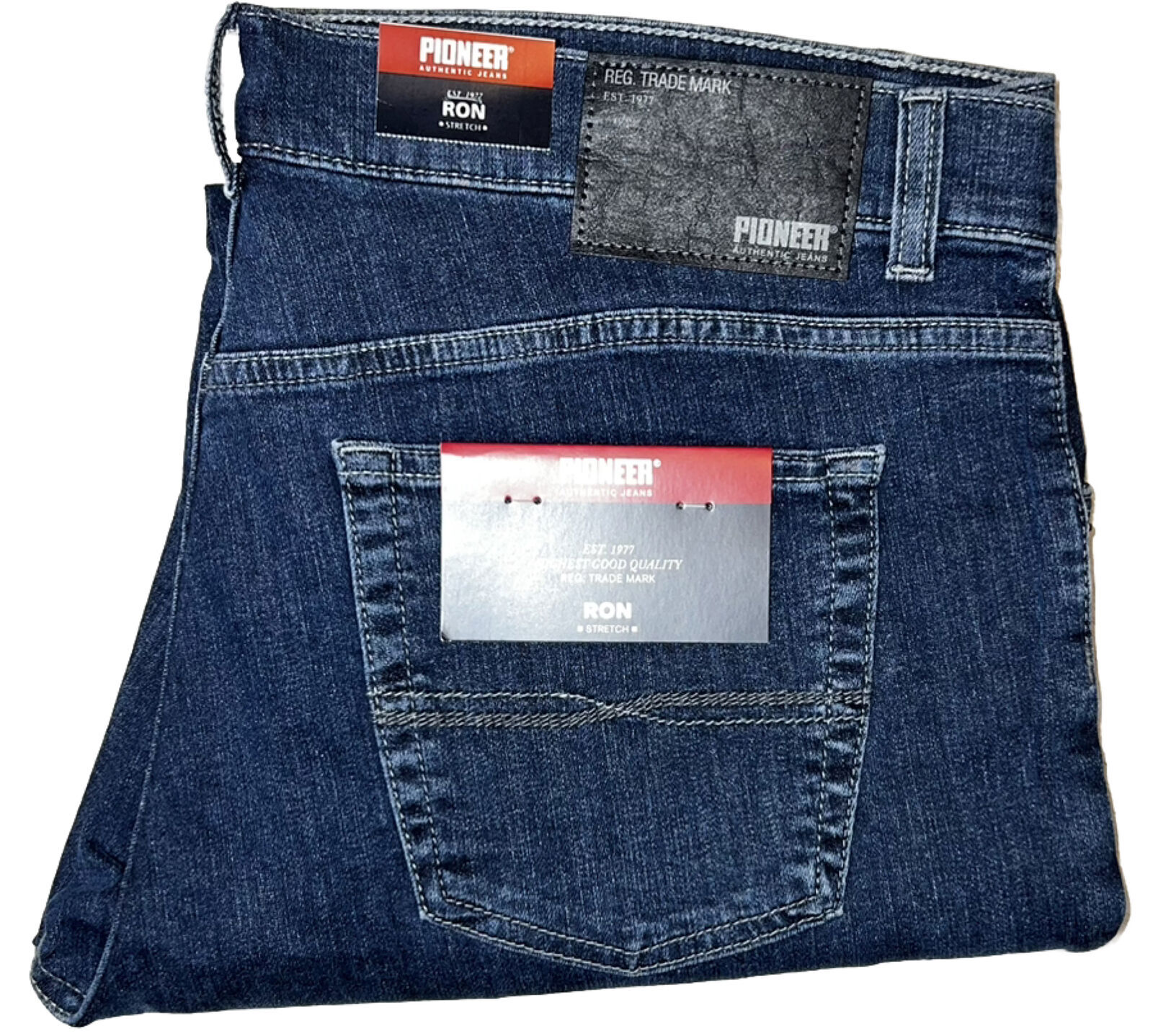 PIONEER Herren Jeans HOSE RON Dunkelblau Schwarz Blau 11441 Regular Fit ...