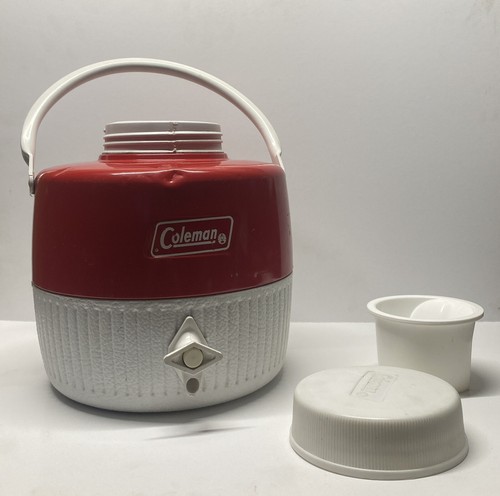 Vintage Coleman Insulated Camping Cooler Picnic Water Jug with Cup ...
