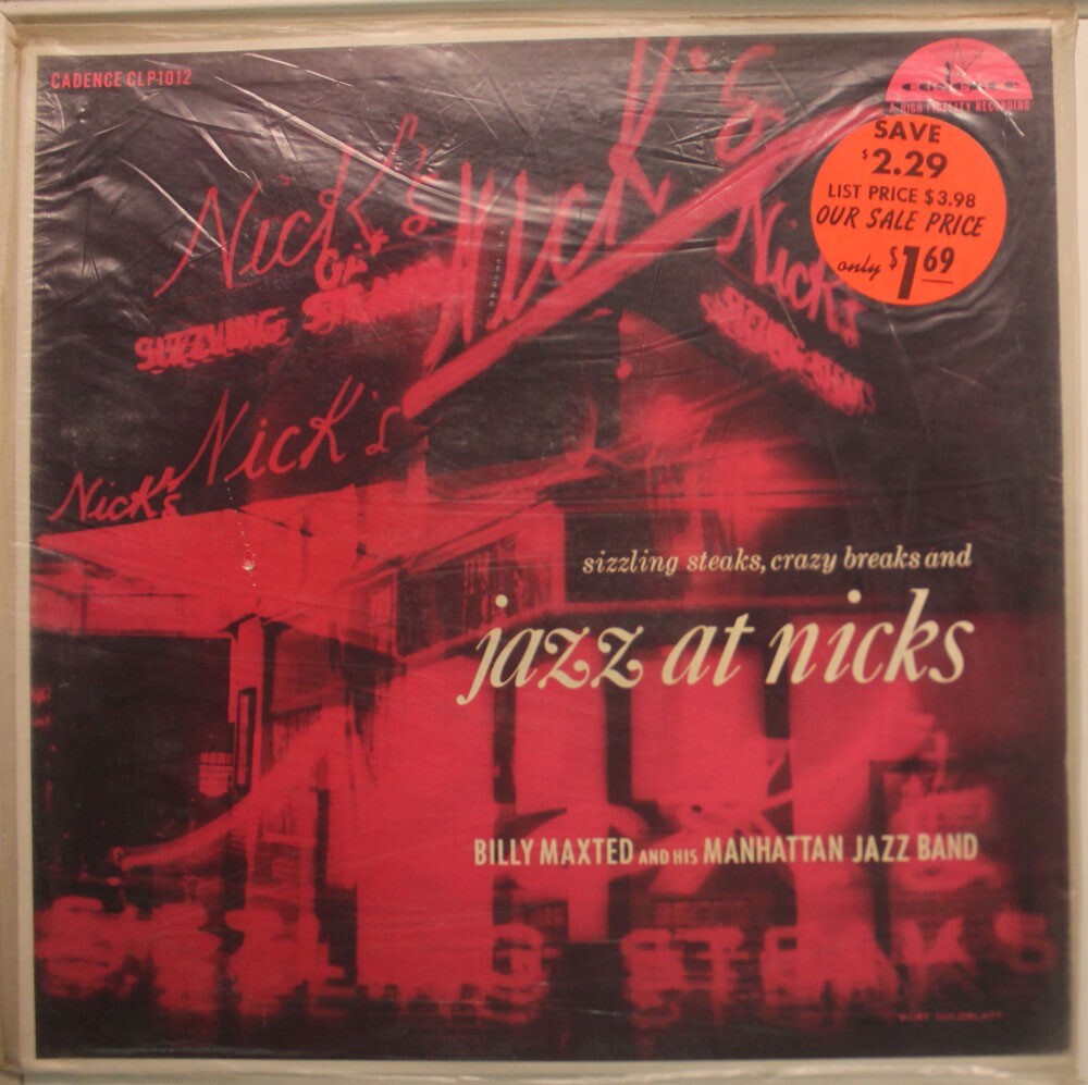 Billy Maxted And His Manhatten Jazz Band Lp Jazz At Nicks On Cadence ...