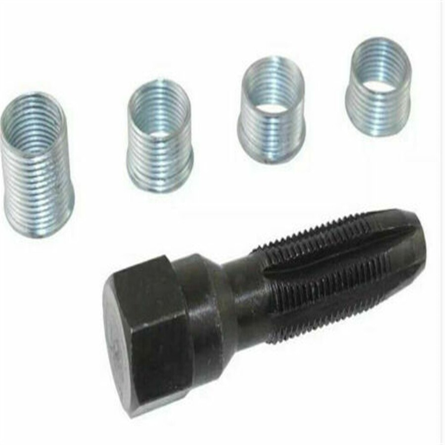 Metal M14X1.25 Spark Plug Helicoil Thread Reamer Tap Repair Kit 4 ...