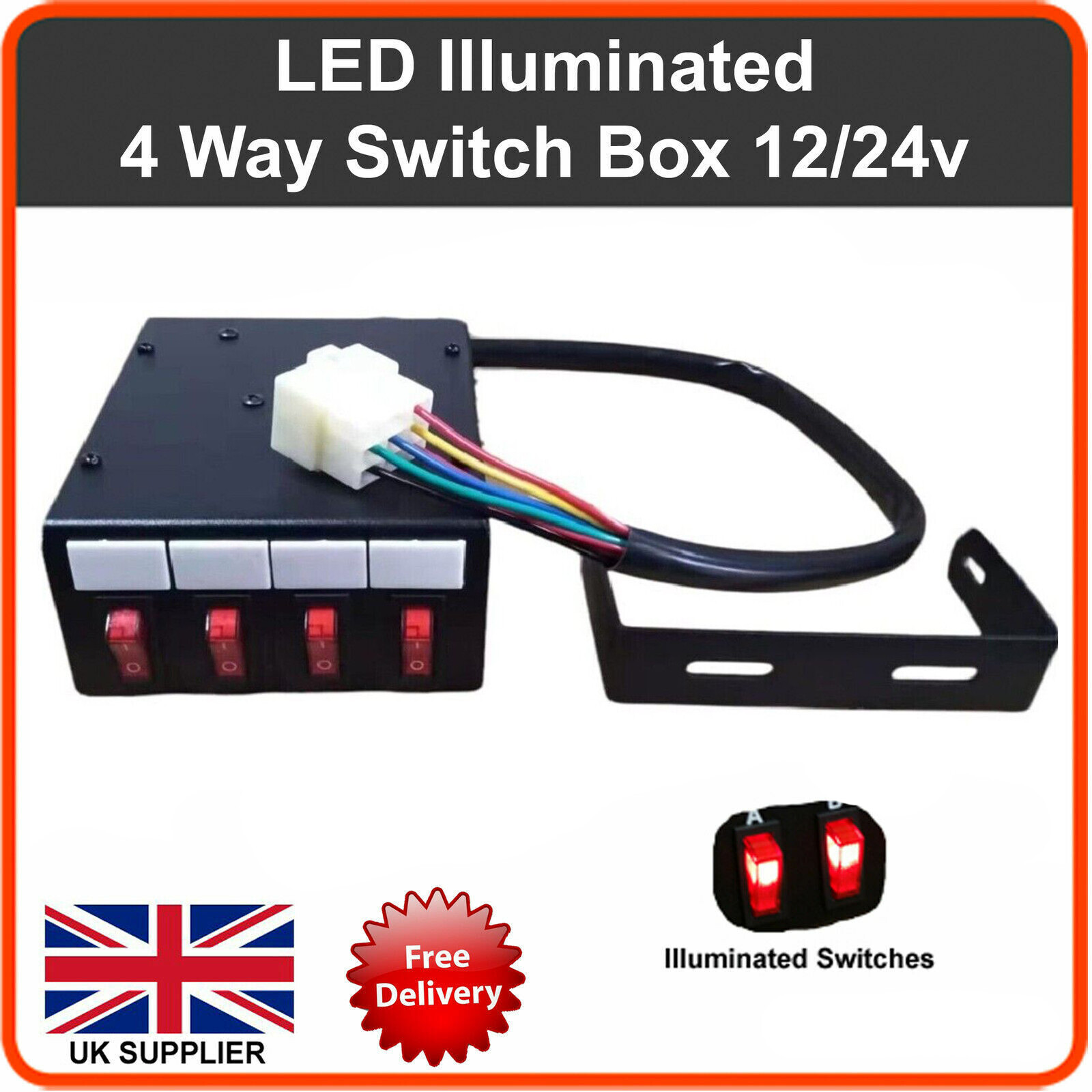 Switch Box 12v 24v Lightbars Beacons Flashing LED Strobes Lights ...