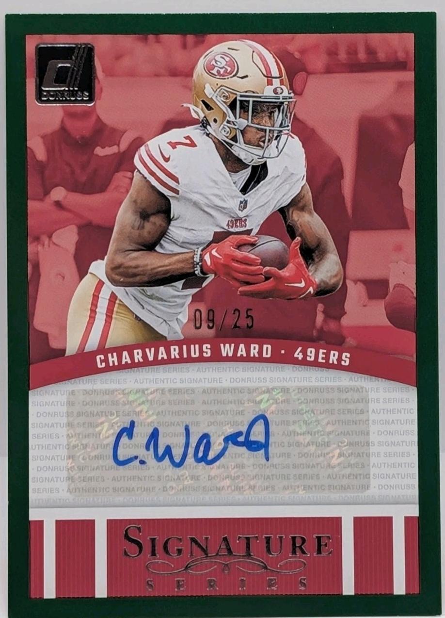 2024 Panini Donruss - Signature Series Charvarius Ward #SSE-CWA Green ...
