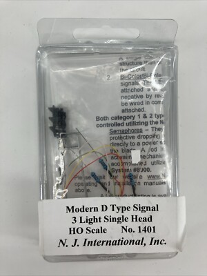 NJ International Modern D Type 3 Light Signal Head No. 1401 HO Scale ...