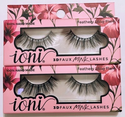 Lot Of 3 Ioni 3D Faux Mink Lashes Eyelashes Feathery Long Flare 9930 | eBay