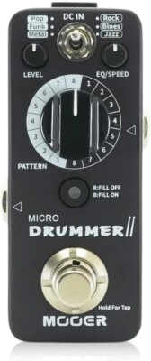 Mooer Micro Drummer II Drum Machine Pedal Effector Pedal 121 drum beats ...
