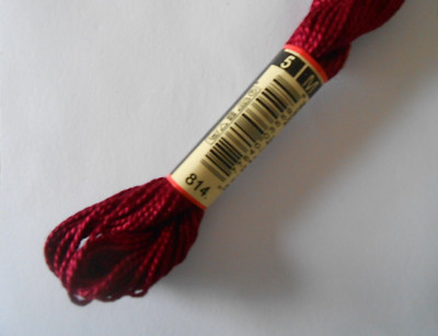 DMC Perle 5 Cotton 5g Skein Burgundy "814" | eBay