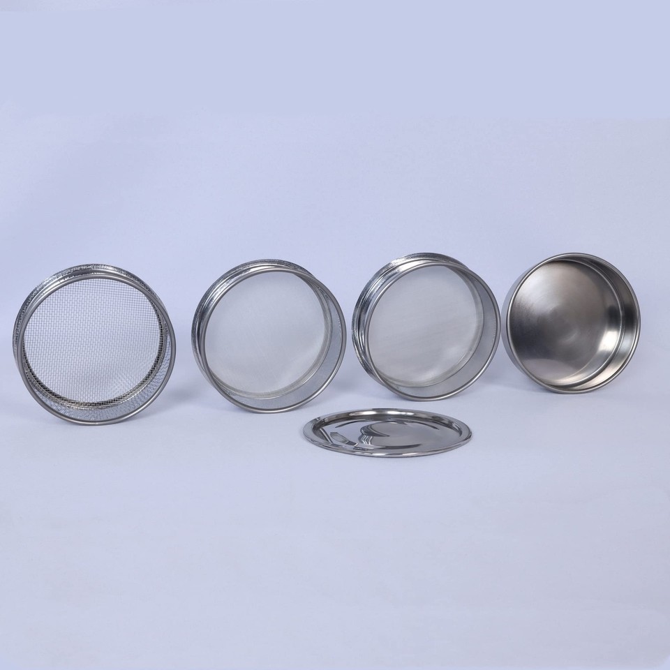 3 PCS 6 inch Diameter Lab Test Sieve Set with Tray and Lid for ...