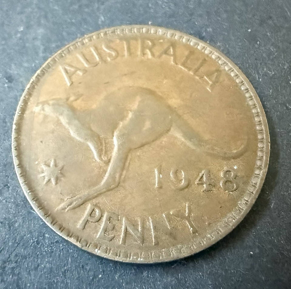 1948 Penny Dot Y Perth Mint Australian PreDecimal Coin Ungraded (Lot ...