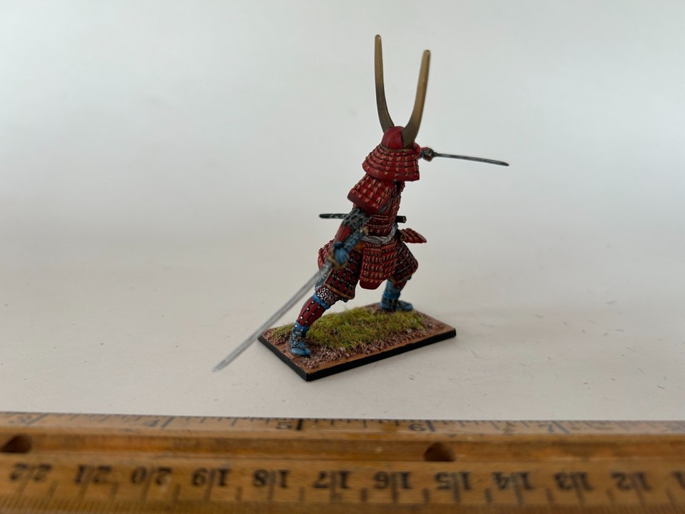 First Legion SAM040 Samurai Warrior Fighting with Dual Katanas Used w ...