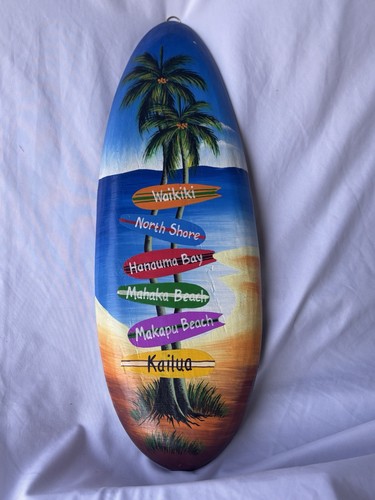 Decorative Mini Wooden Surf Board Featuring Famous Surfing Beaches 21 ...