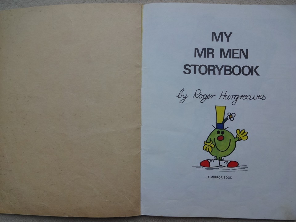 RARE VINTAGE ORIGINAL 1970’S MR MEN STORYBOOK BY ROGER HARGREAVES ...