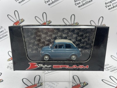 " Fiat New 500 Normal Close 1957 Blue Light " R343-05 Brumm 1/43 | eBay