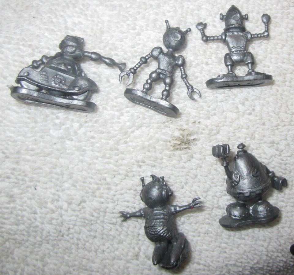 5 lot,1960s VTG LP Space toy alien robot spaceman lunar H.K mini action ...