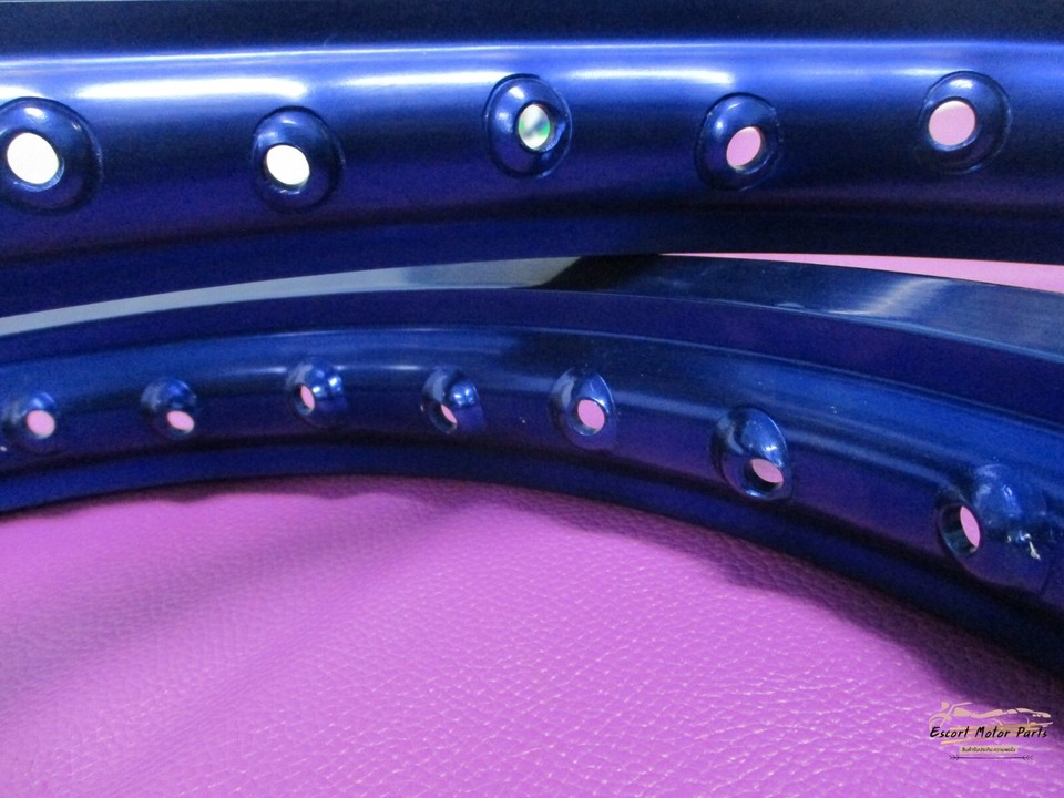 Fit YAMAHA DT1 CT2 CT3 ALUMINIUM BLUE FRONT & REAR WHEEL RIM SET *ES928 ...