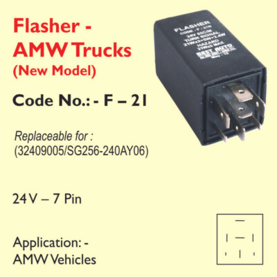 Flasher – AMW Truck (New Model) 7 Pin 24V CODE F-21 (32409005 / SG256 ...