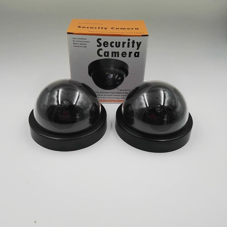 1-8Pack Dummy Camera Fake Security CCTV Dome Camera with Flashing Red ...