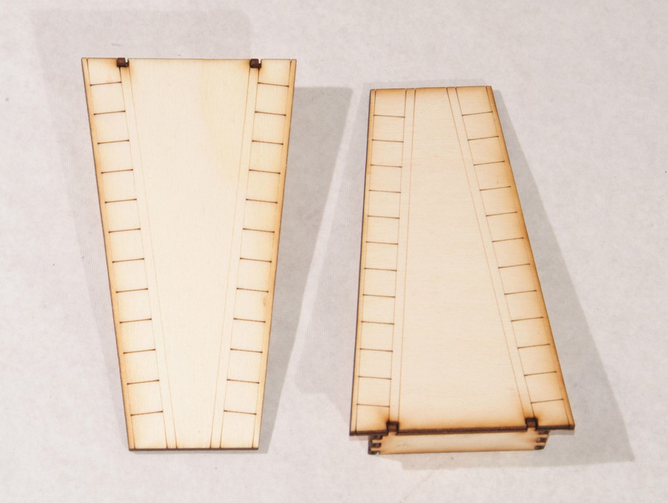 PS003 Double Sided Angled Platform Ramp Twin pack OO Gauge Laser Cut ...