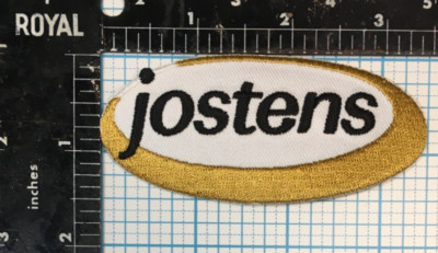 VINTAGE JOSTENS HIGH SCHOOL COLLEGE YEARBOOK COMPANY PROMO 3.5" IRON ON ...