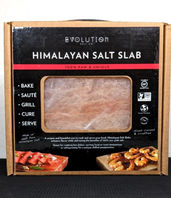 Evolution Pure Pink Himalayan Salt Block Grilling Slab For Cooking 8" x ...