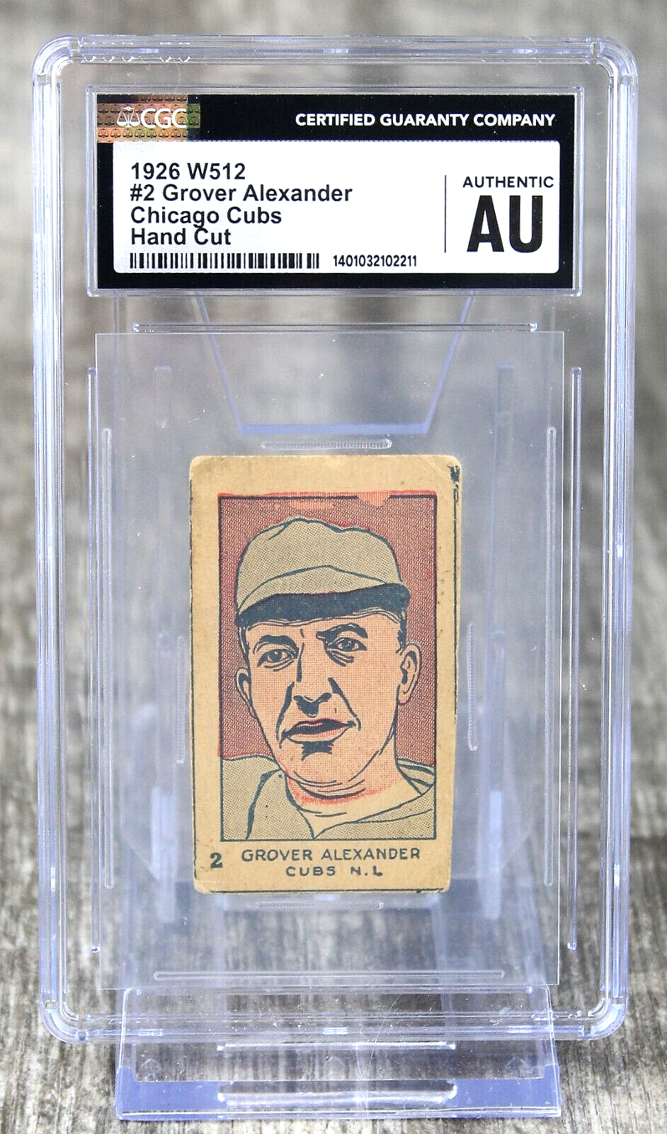 1926 W512 #2 GROVER ALEXANDER HAND CUT STRIP CARD CGC AU CHICAGO CUBS ...