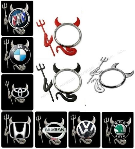 1x new Funny Car 3D Devil Style Demon Sticker Car Badge Emblem Decal ...
