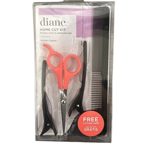 Diane 5 Piece Home Hair Cut Scissors Kit, Hair Clips Comb and Cape | eBay