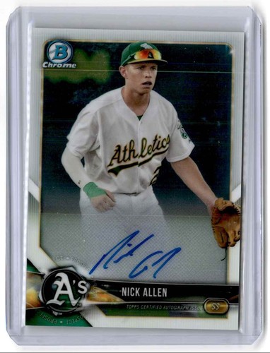 2018 Bowman Chrome Auto Nick Allen Auto Oakland Athletics #BCPA-NA | eBay
