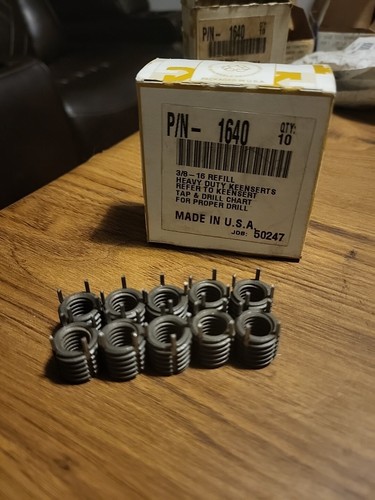 Genuine Keensert 3/8-16 1640 Package Of 10 Rethread Thread Inserts | eBay