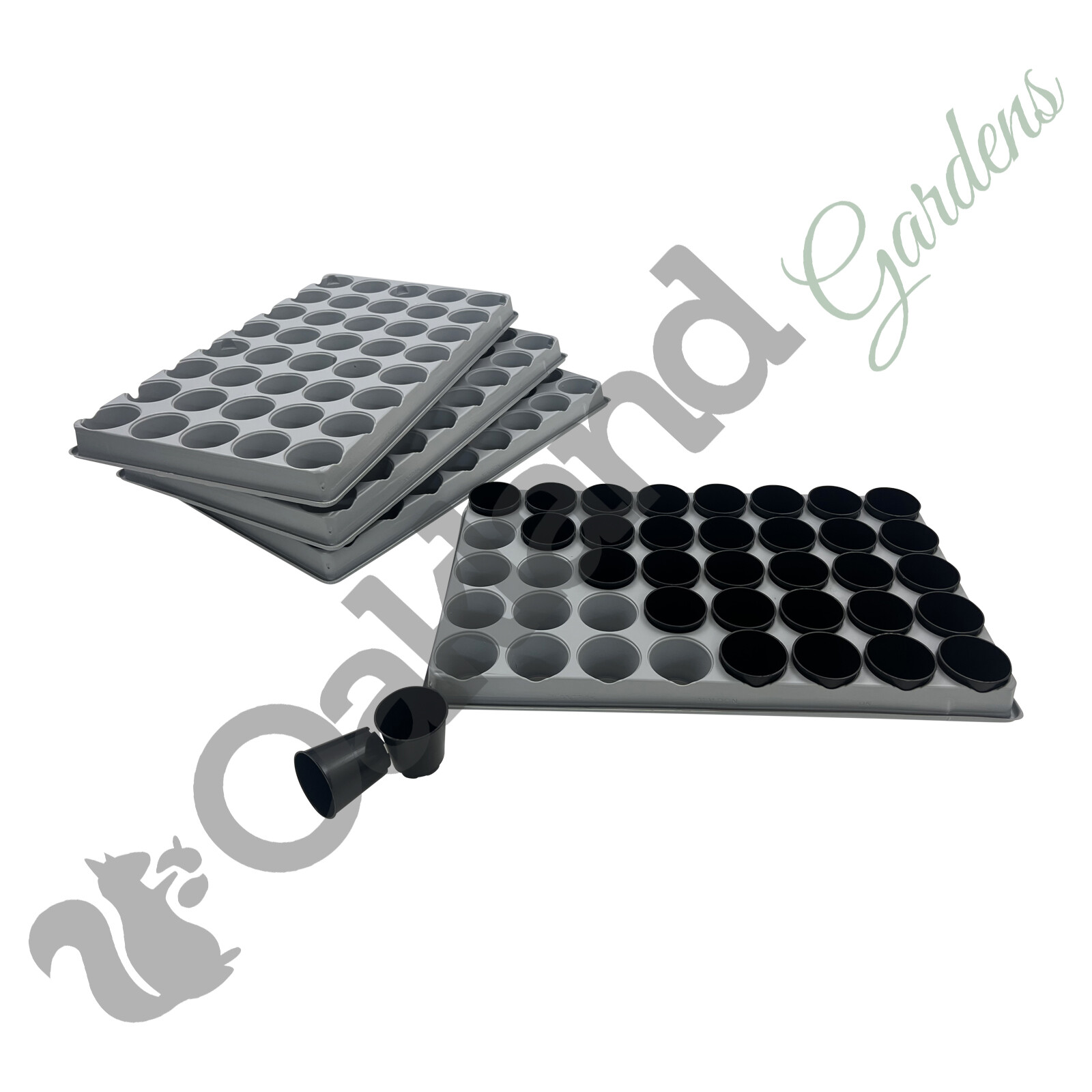 6cm Plant Pots With Carry Trays Transport Market Round Nursery Pot Tray ...