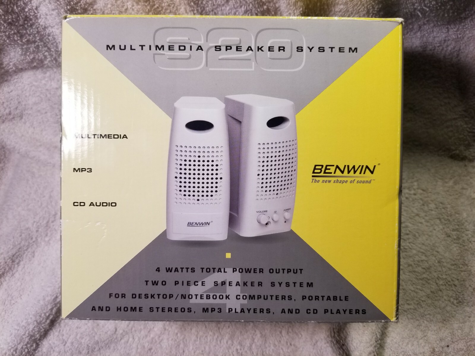 BENWIN Multimedia Speaker System-Laptops/Desktop Computers/MP3 & CD ...